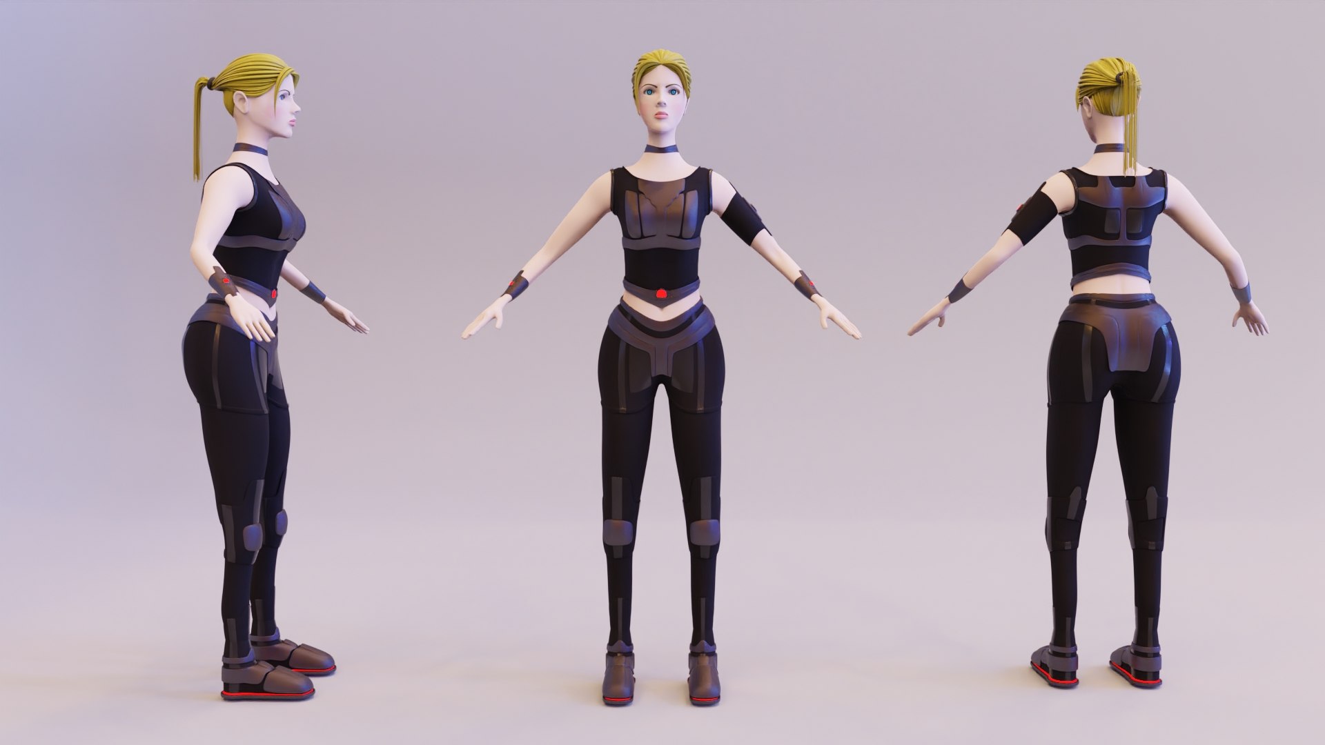 3D Model Stylized Woman With Clothes Of The Future - TurboSquid 1758041