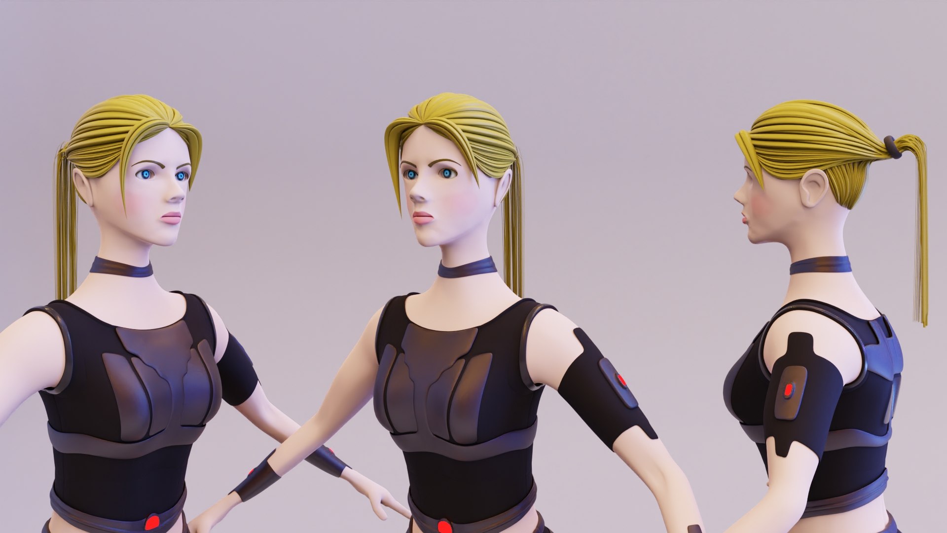 3D Model Stylized Woman With Clothes Of The Future - TurboSquid 1758041