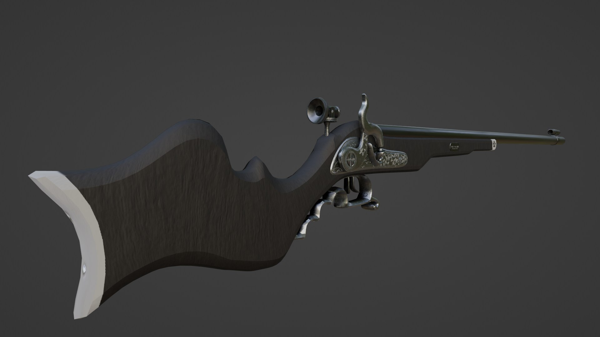 3D 1730 German Percussion Target Rifle Model - TurboSquid 1959073