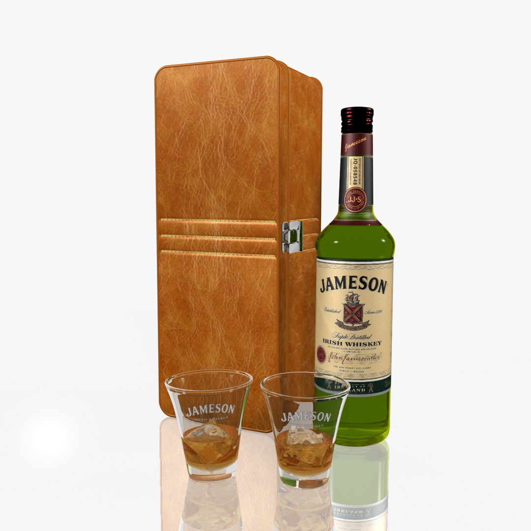 3d Jameson Whiskey Set Model