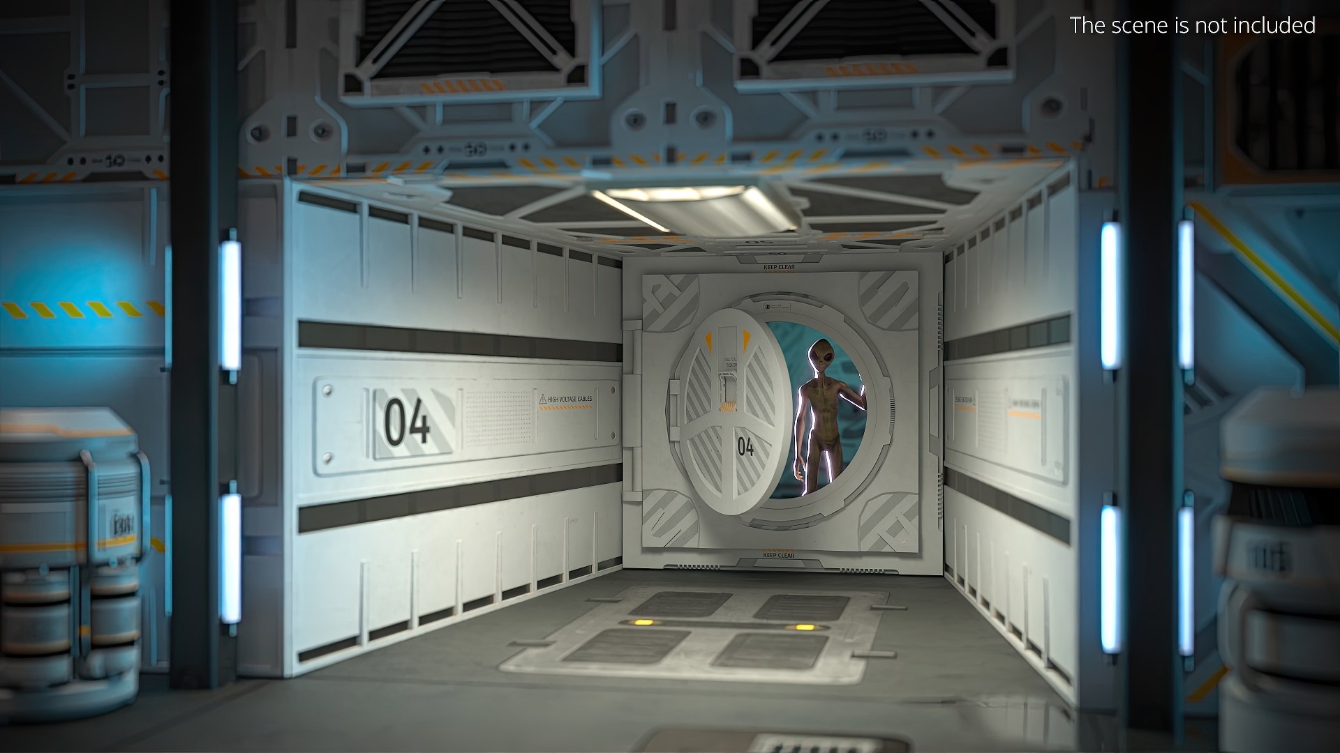 Sci-Fi Airlock Hatch Type 04 Gray 3D Model - TurboSquid 2446426