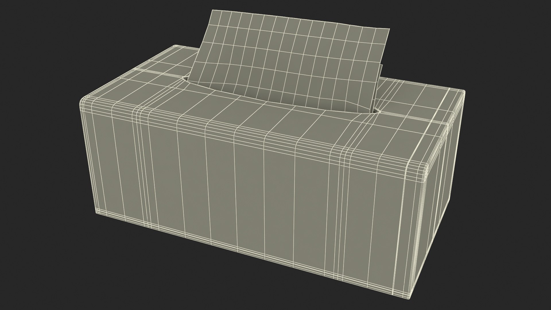 Tissue Box Black 3D Model - TurboSquid 2149417