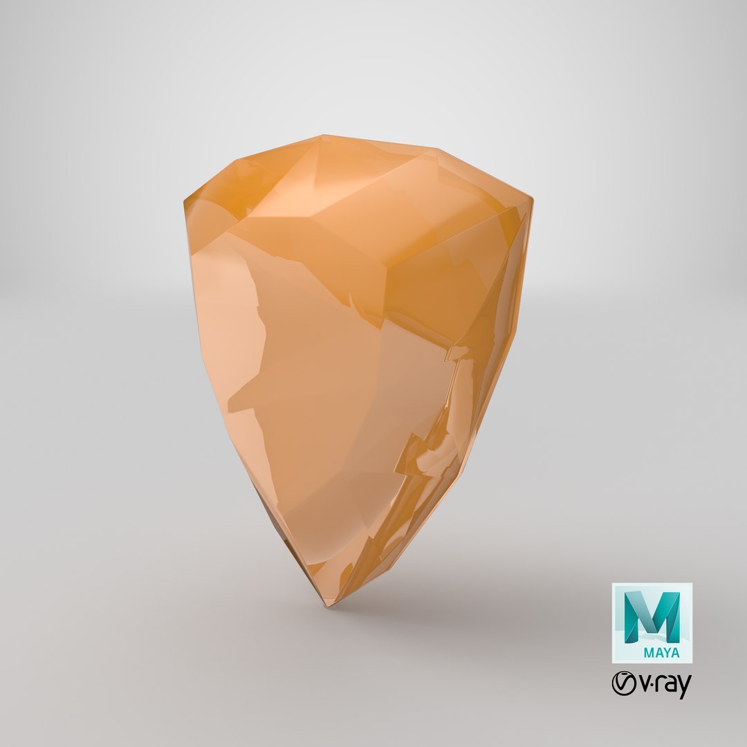 Shield Cut Amber Model - TurboSquid 1876369