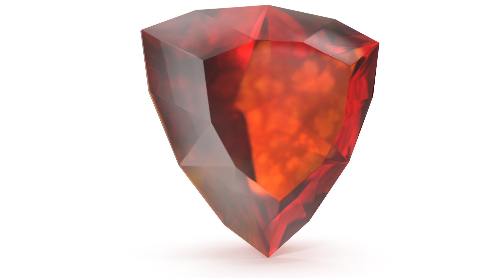 Shield Cut Amber model - TurboSquid 1876369