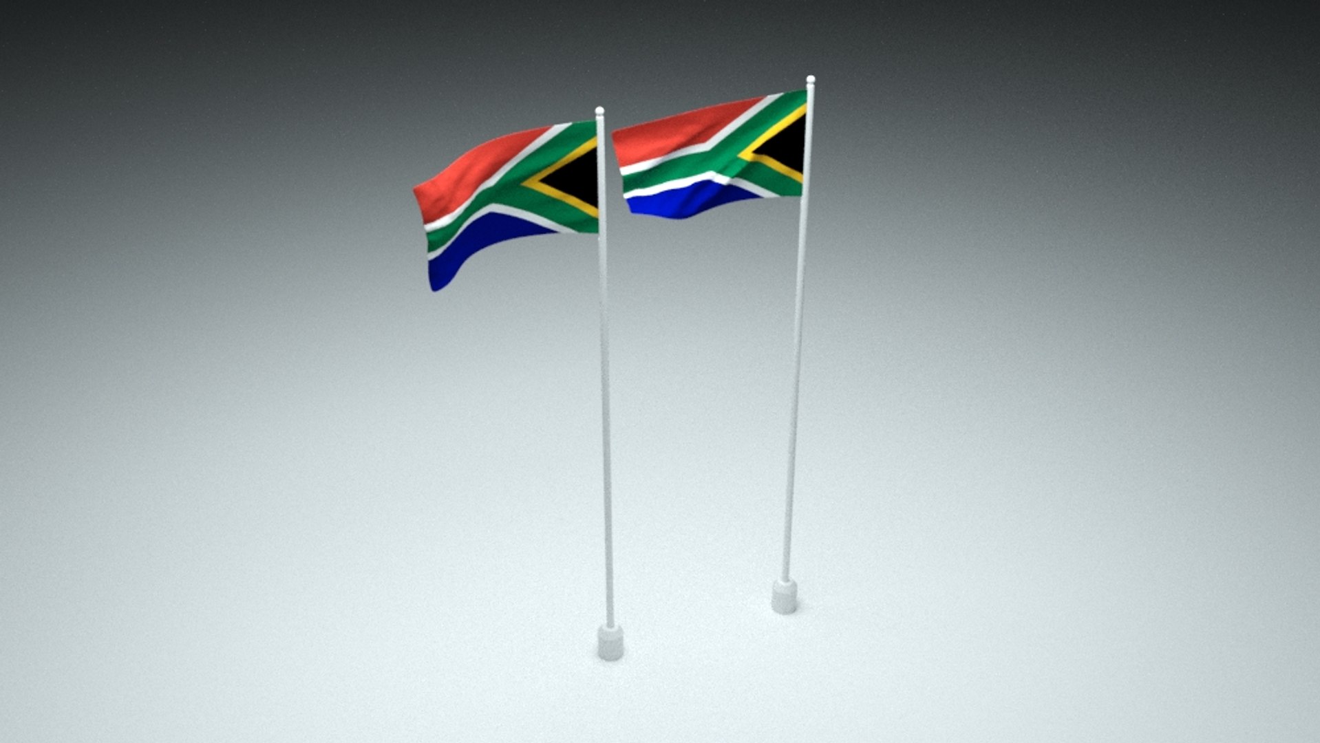 Flag South Africa 3D Model - TurboSquid 1594887