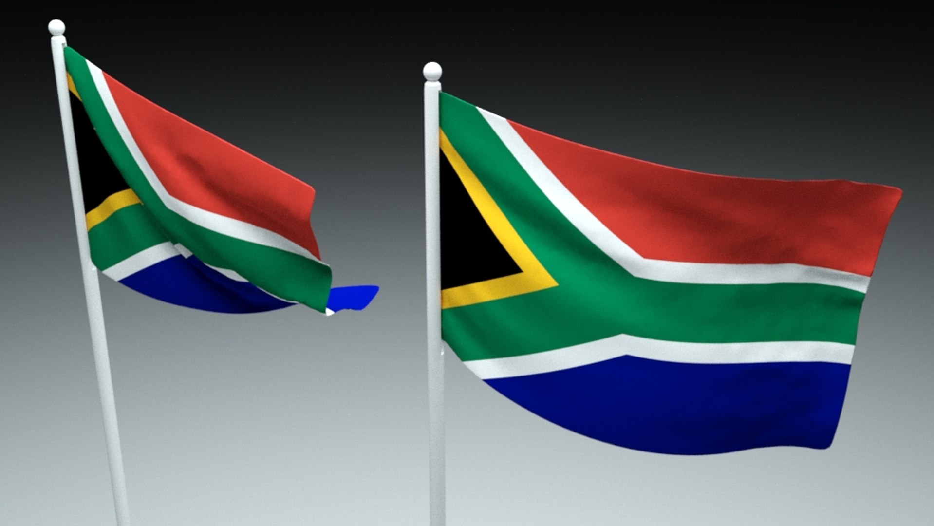Flag South Africa 3D Model - TurboSquid 1594887