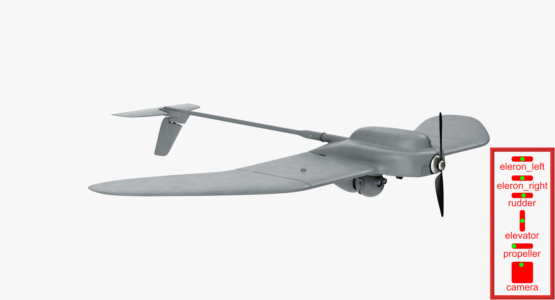 Remote Controlled UAV Wasp AE UAS Rigged 3D - TurboSquid 2497252