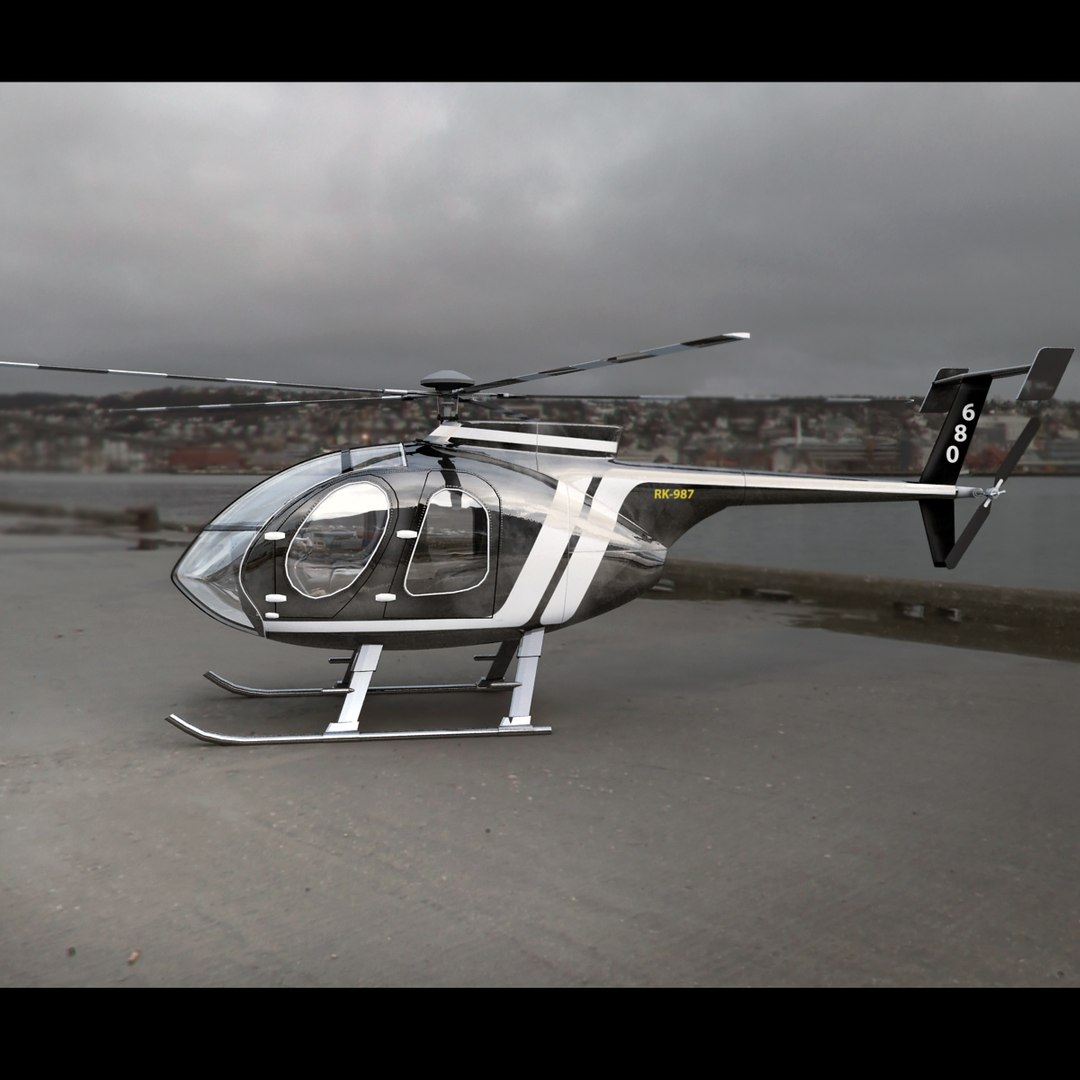 Md 530 Helicopter Interior 3ds