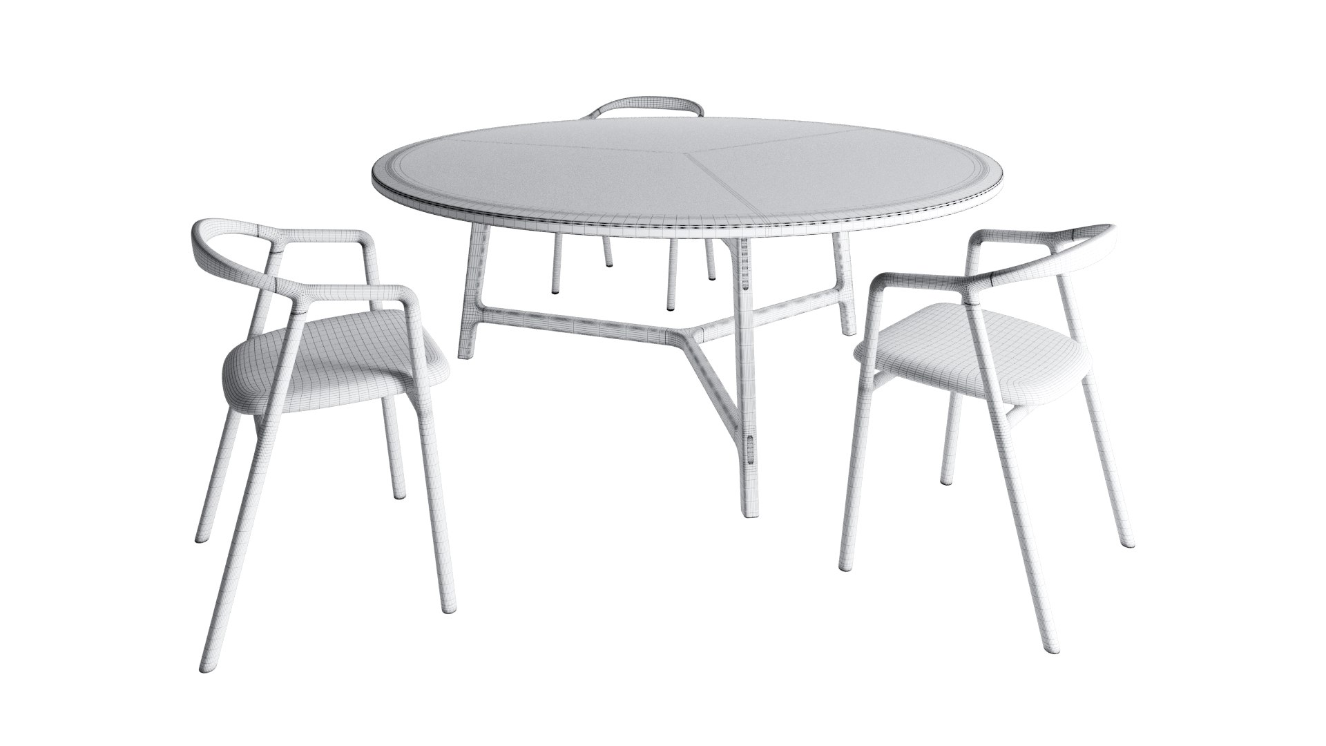 De Padova Mavari Table And Woak Brioni Chair 3D Model - TurboSquid 2148138
