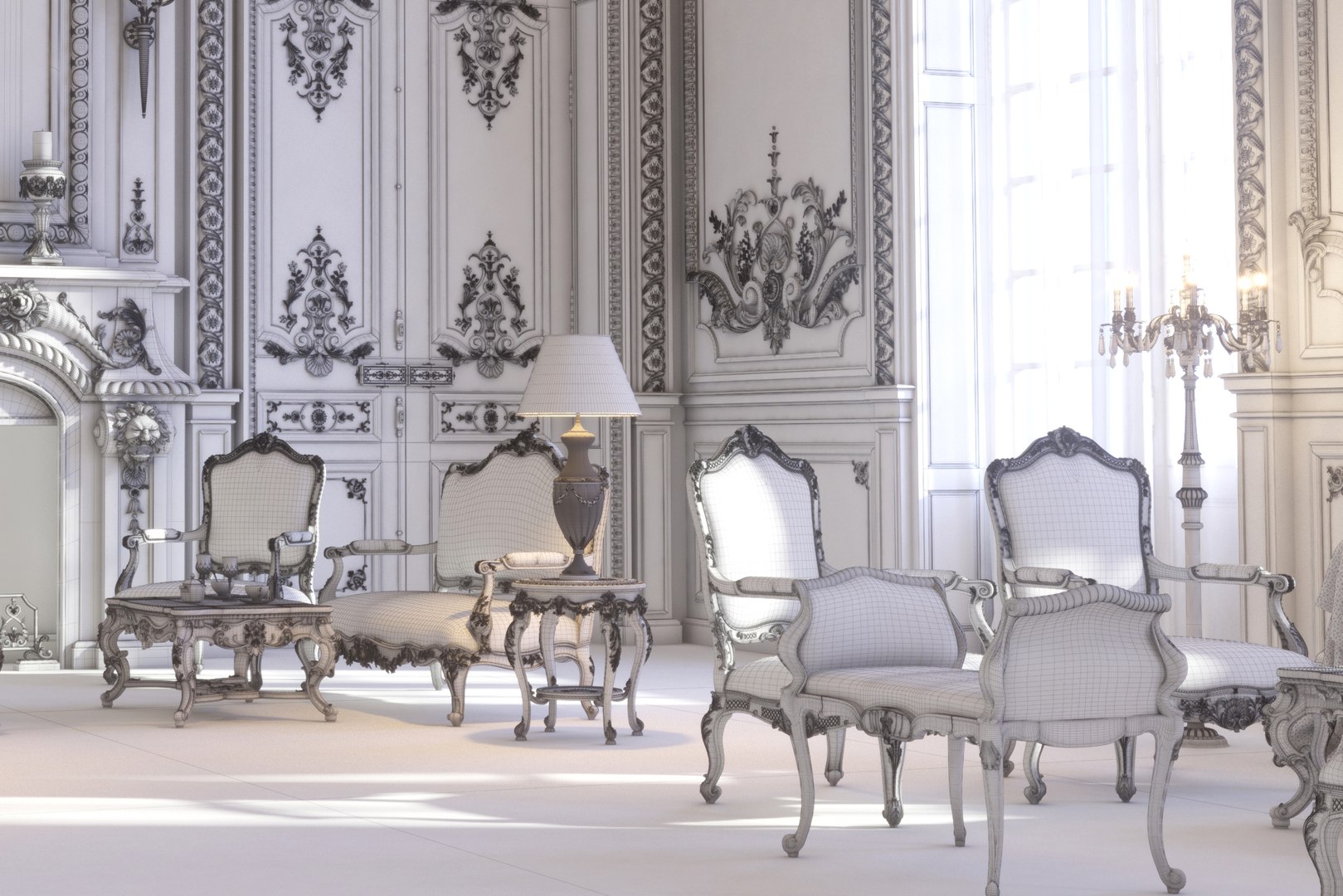 Interior Scene Vip Lounge 3d Max