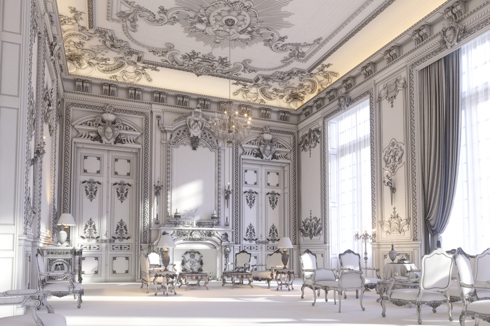 Interior Scene Vip Lounge 3d Max