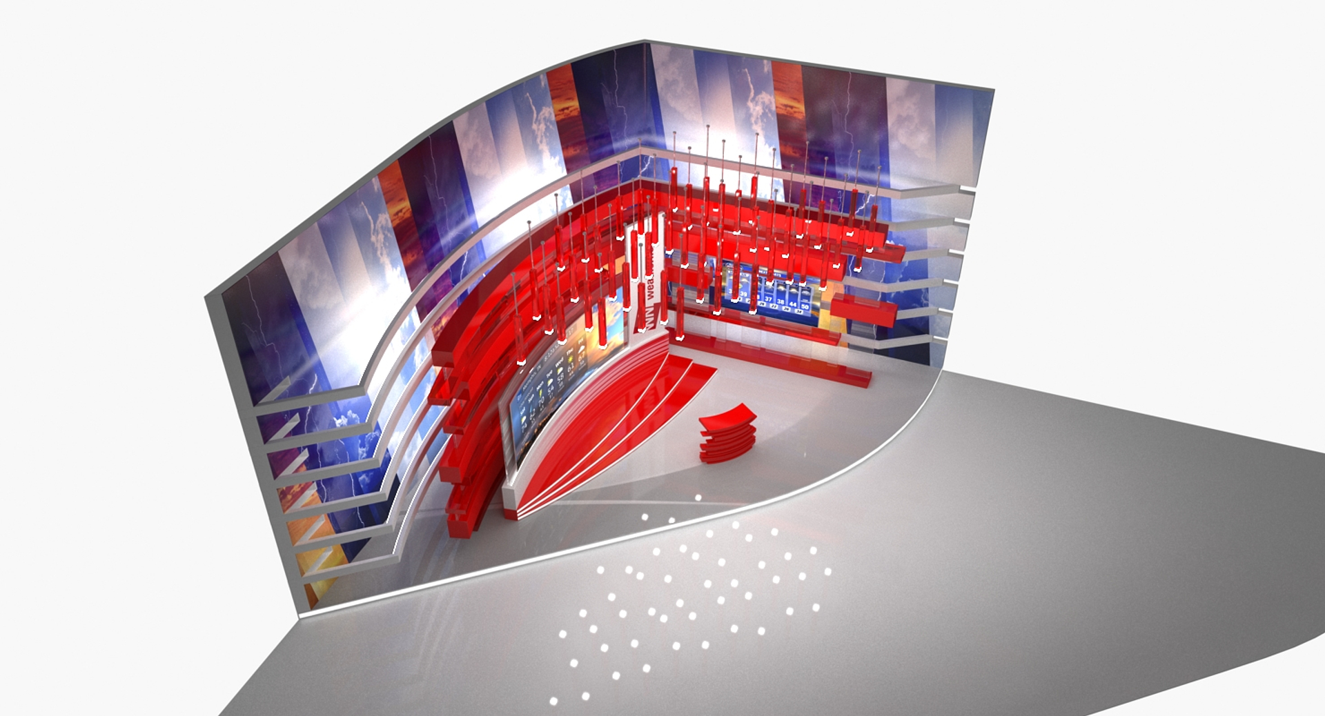 Modern Tv Weather Studio 3D Model - TurboSquid 1284020