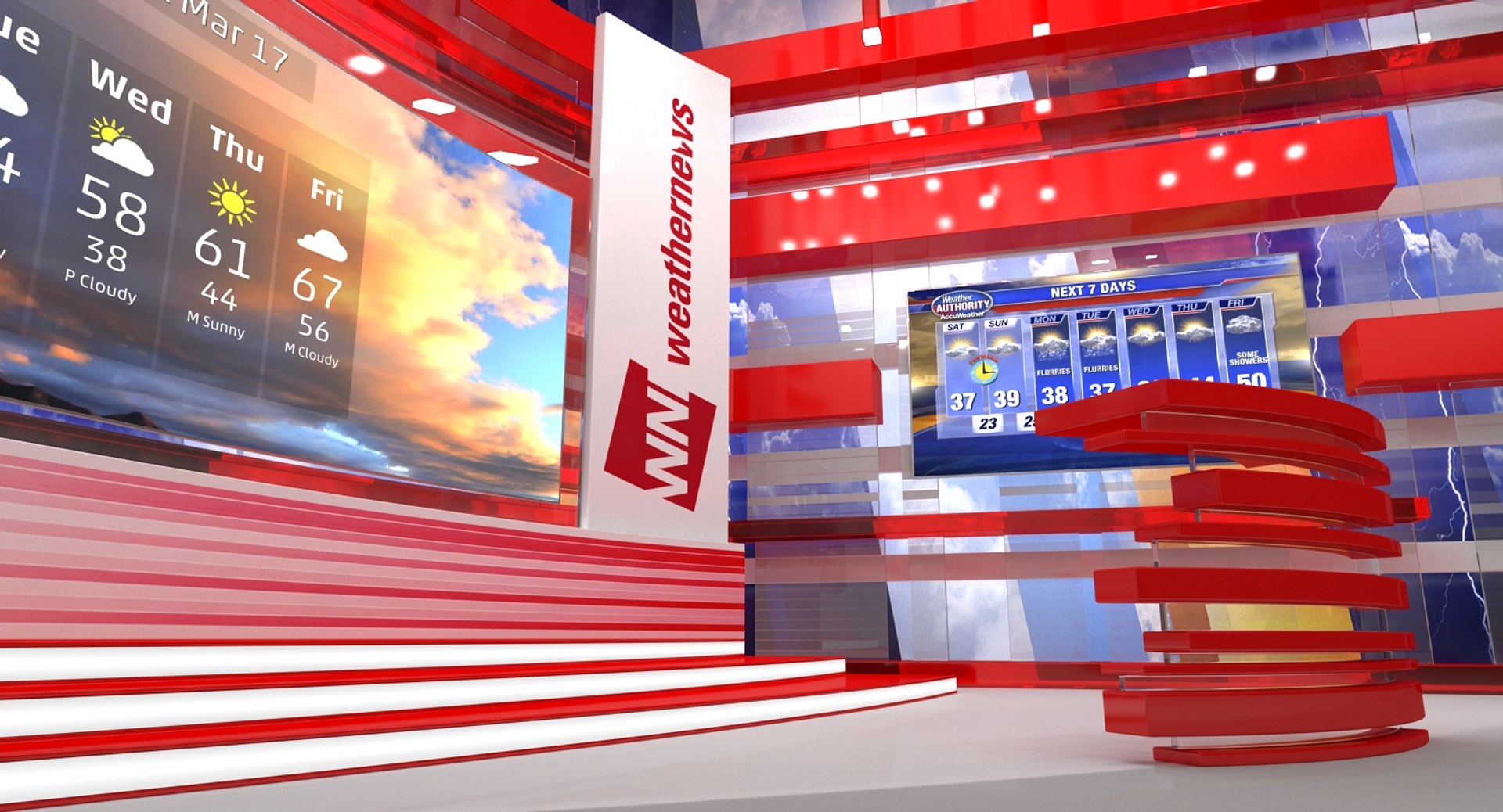 Modern Tv Weather Studio 3D Model - TurboSquid 1284020