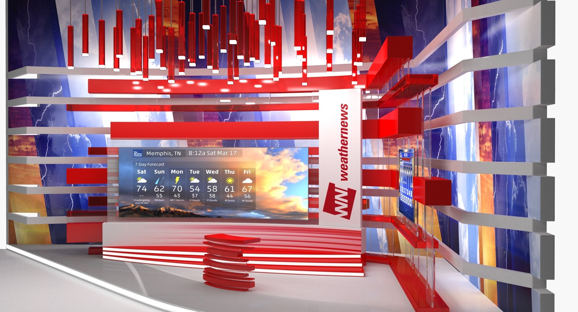 Modern Tv Weather Studio 3D Model - TurboSquid 1284020