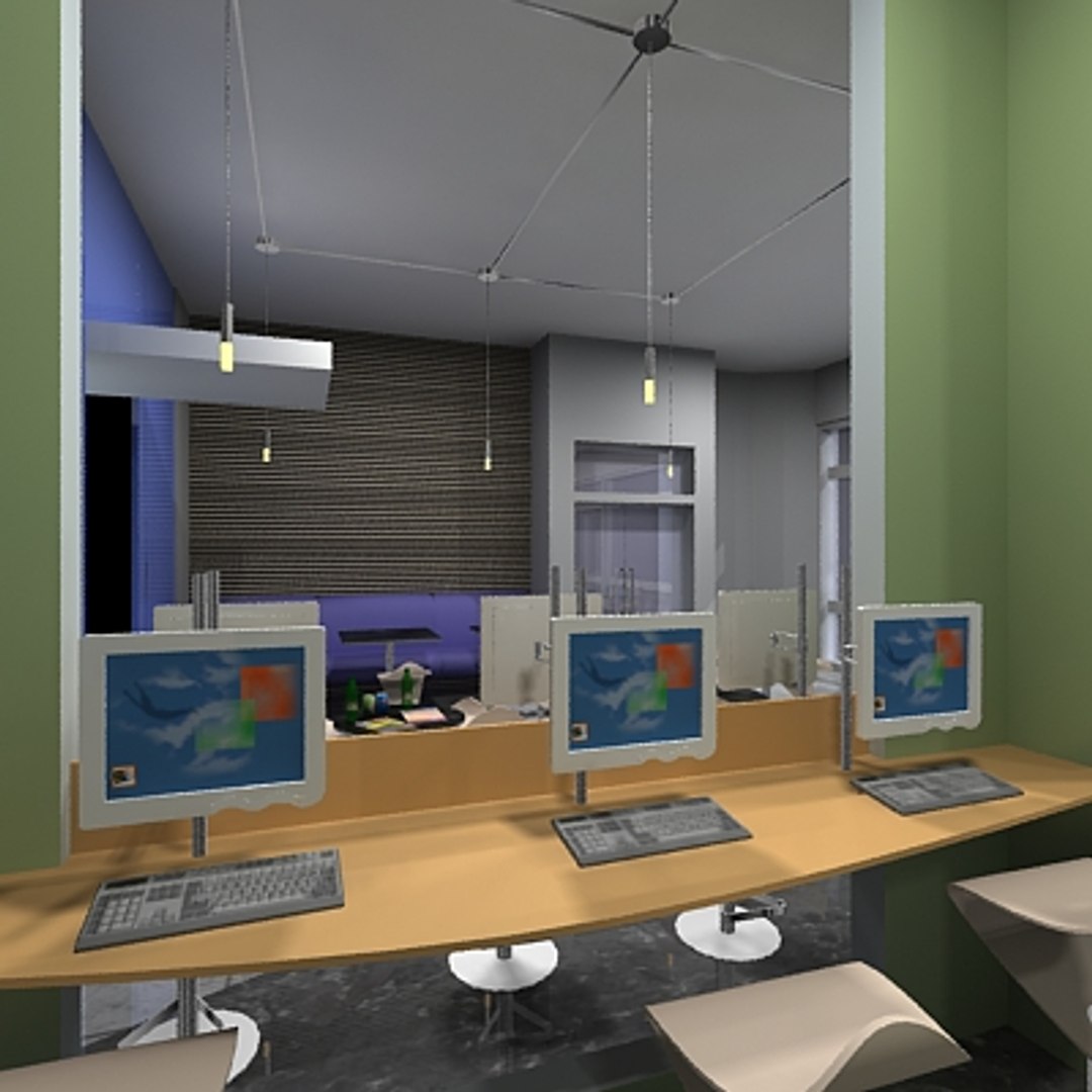 Cafe Scene 3d 3ds