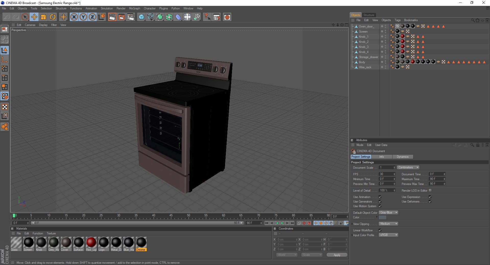3D model range stainless convection - TurboSquid 1461378