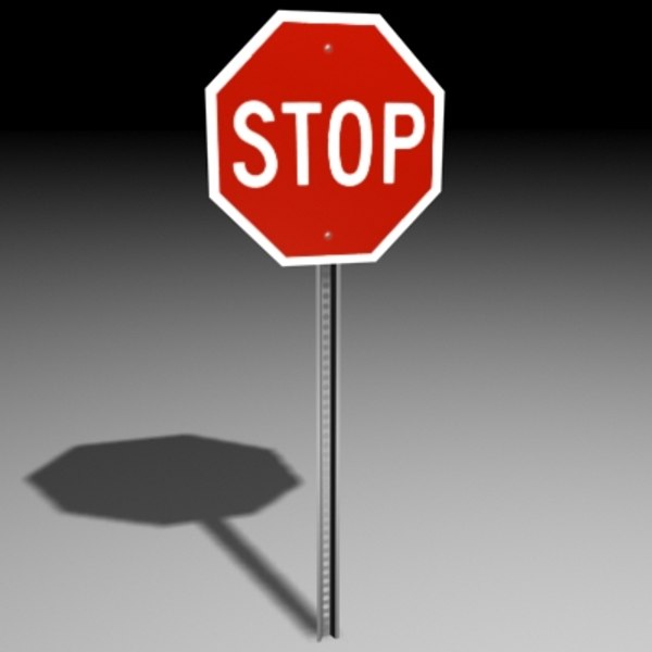 stop sign 3d model