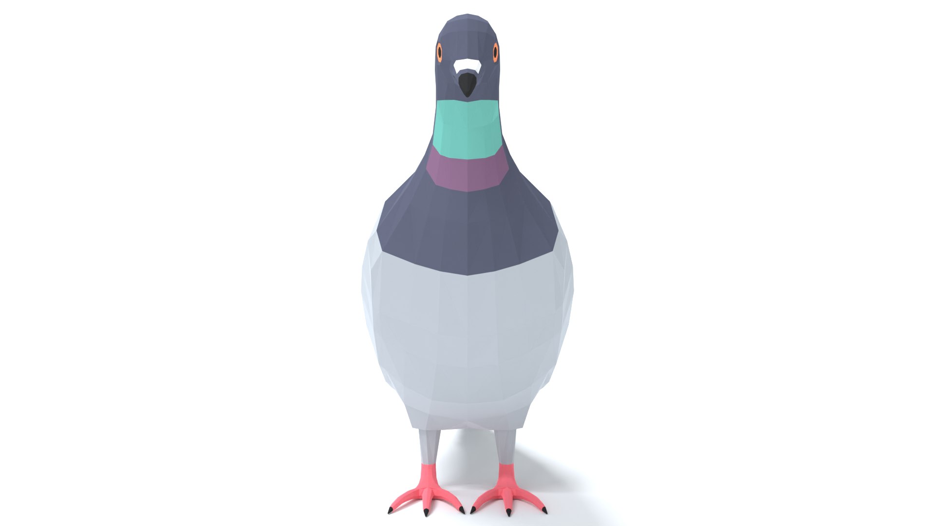 3D model Low Poly Cartoon Pigeon - TurboSquid 1853130