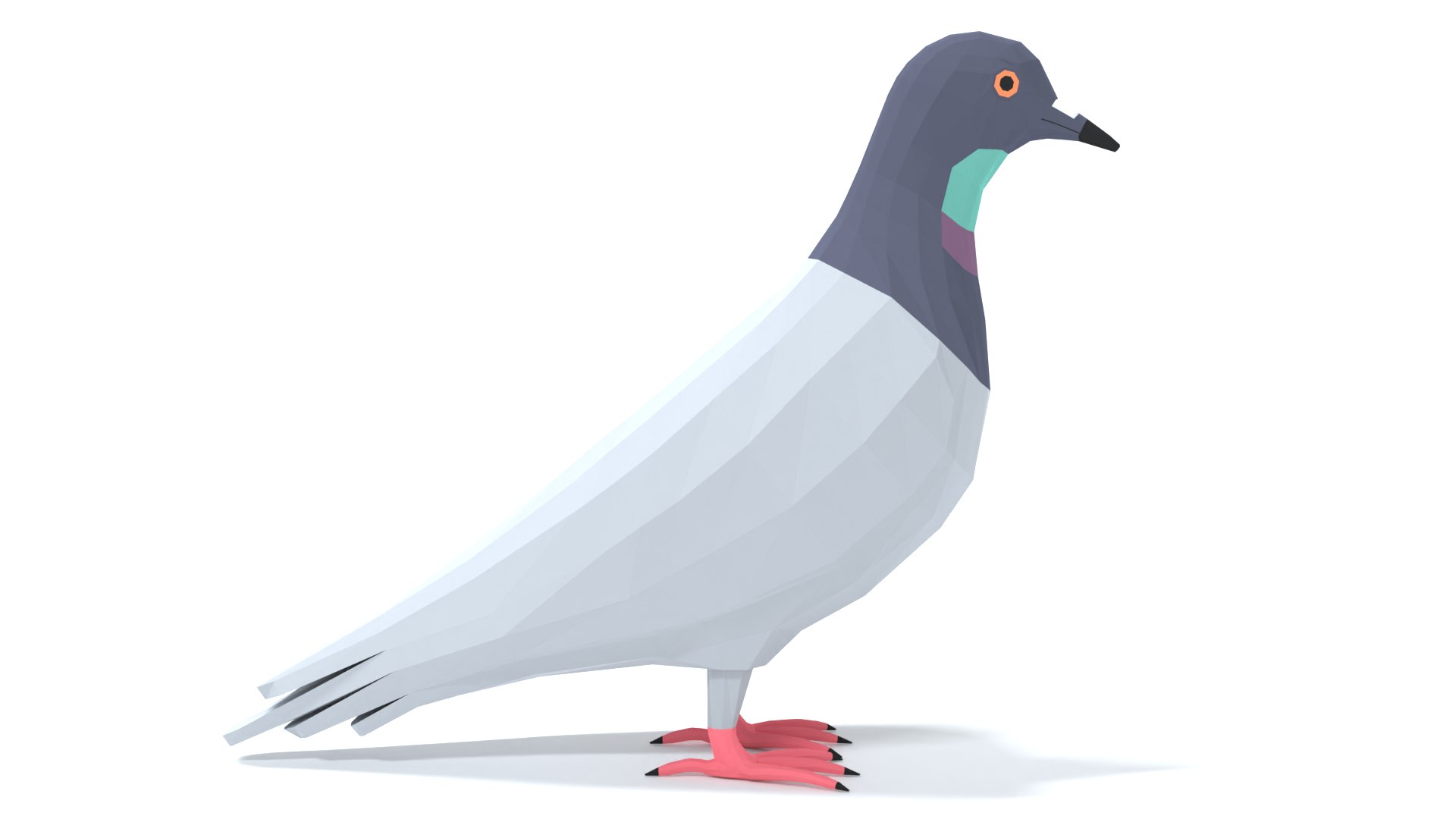 3D model Low Poly Cartoon Pigeon - TurboSquid 1853130