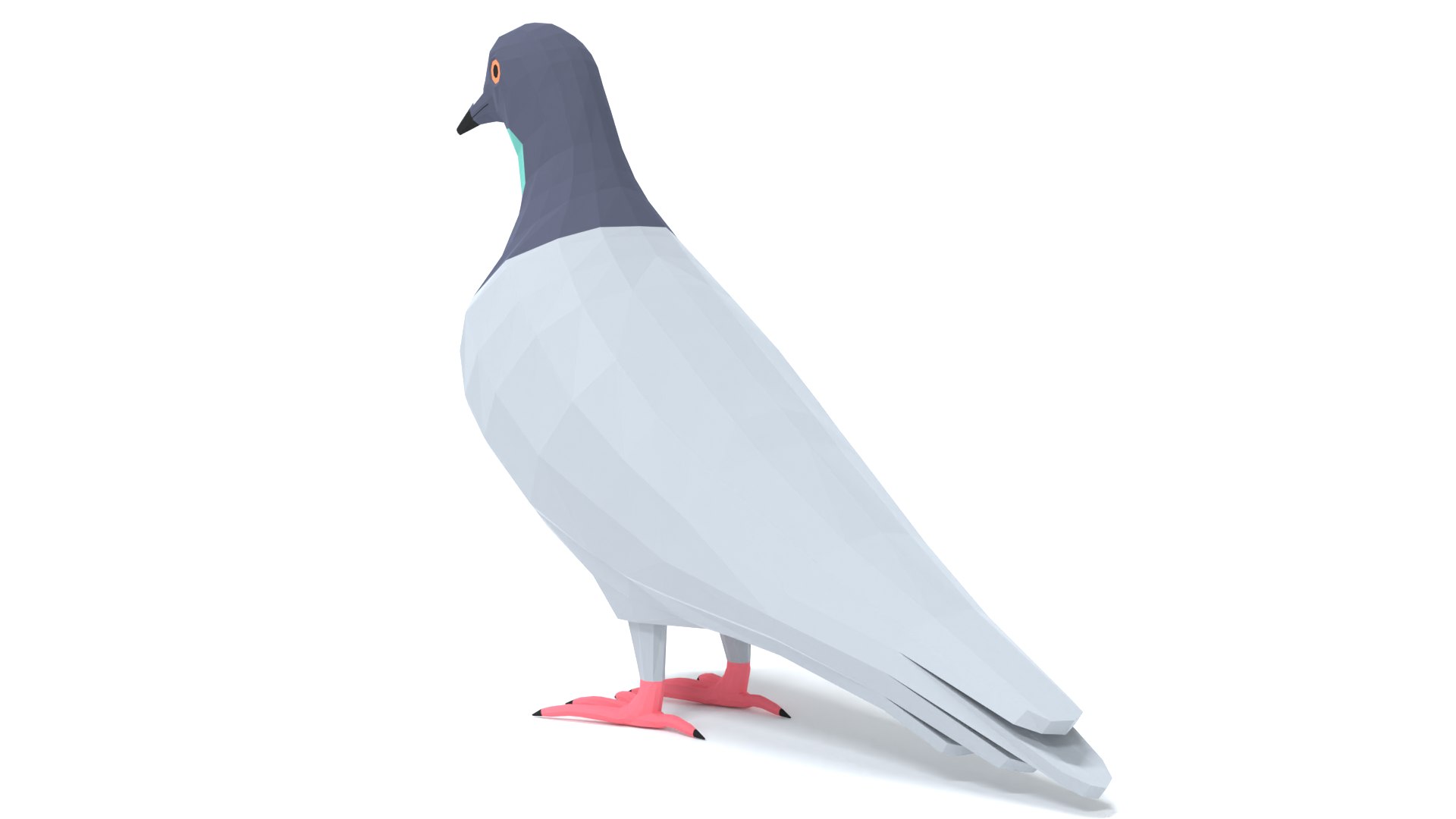 3D model Low Poly Cartoon Pigeon - TurboSquid 1853130