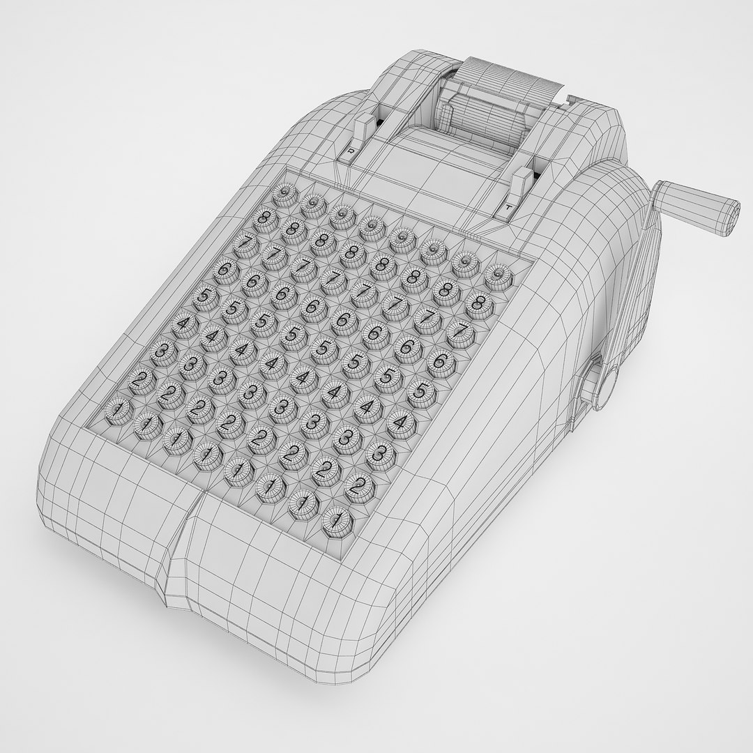 3D Retro Adding Machine Model - TurboSquid 1236832