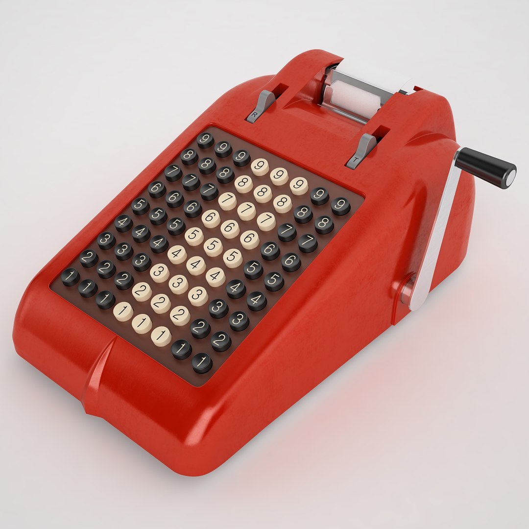 3D Retro Adding Machine Model - TurboSquid 1236832