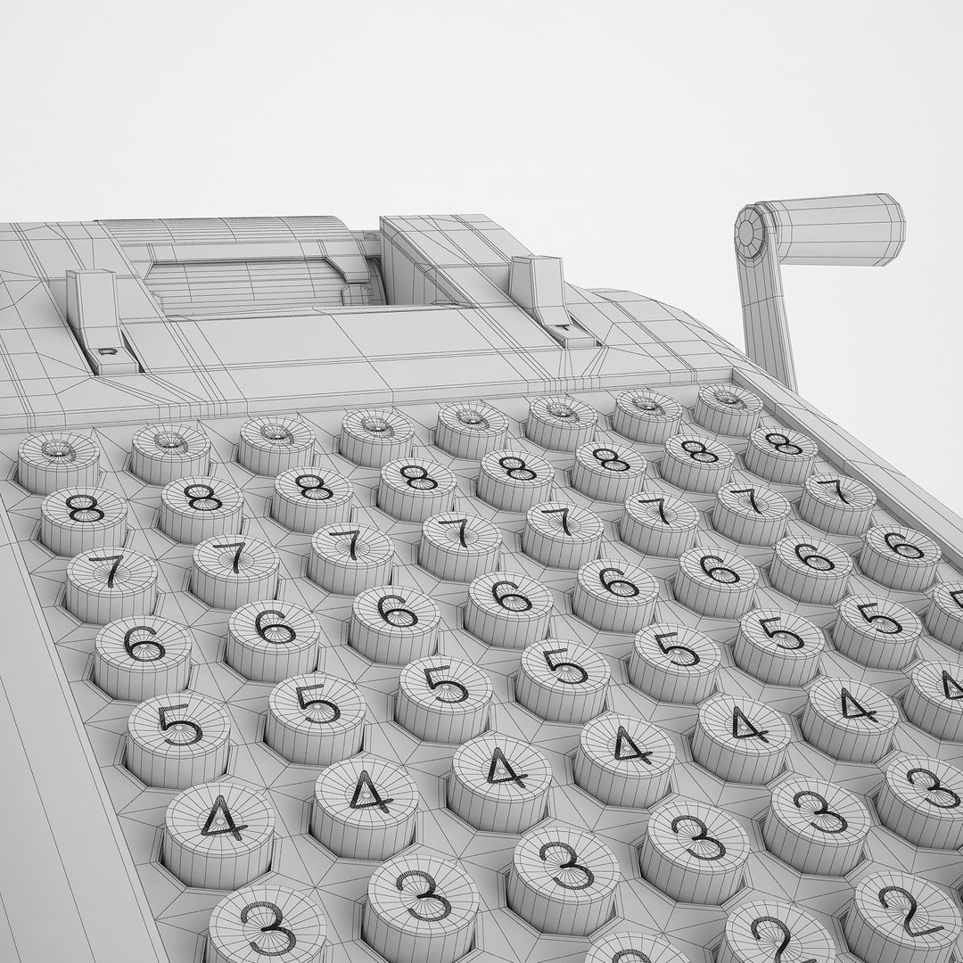 3D Retro Adding Machine Model - TurboSquid 1236832