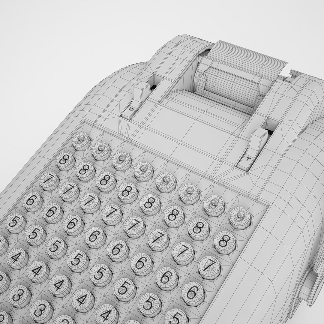3D Retro Adding Machine Model - TurboSquid 1236832
