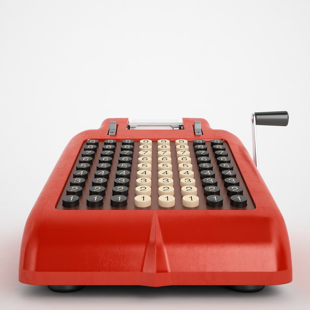 3D Retro Adding Machine Model - TurboSquid 1236832