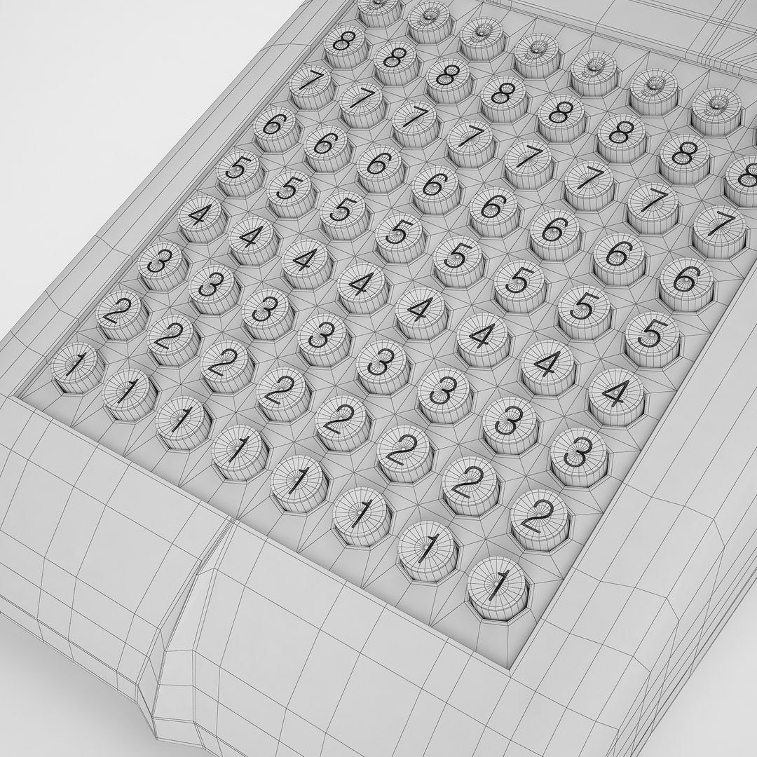 3D Retro Adding Machine Model - TurboSquid 1236832