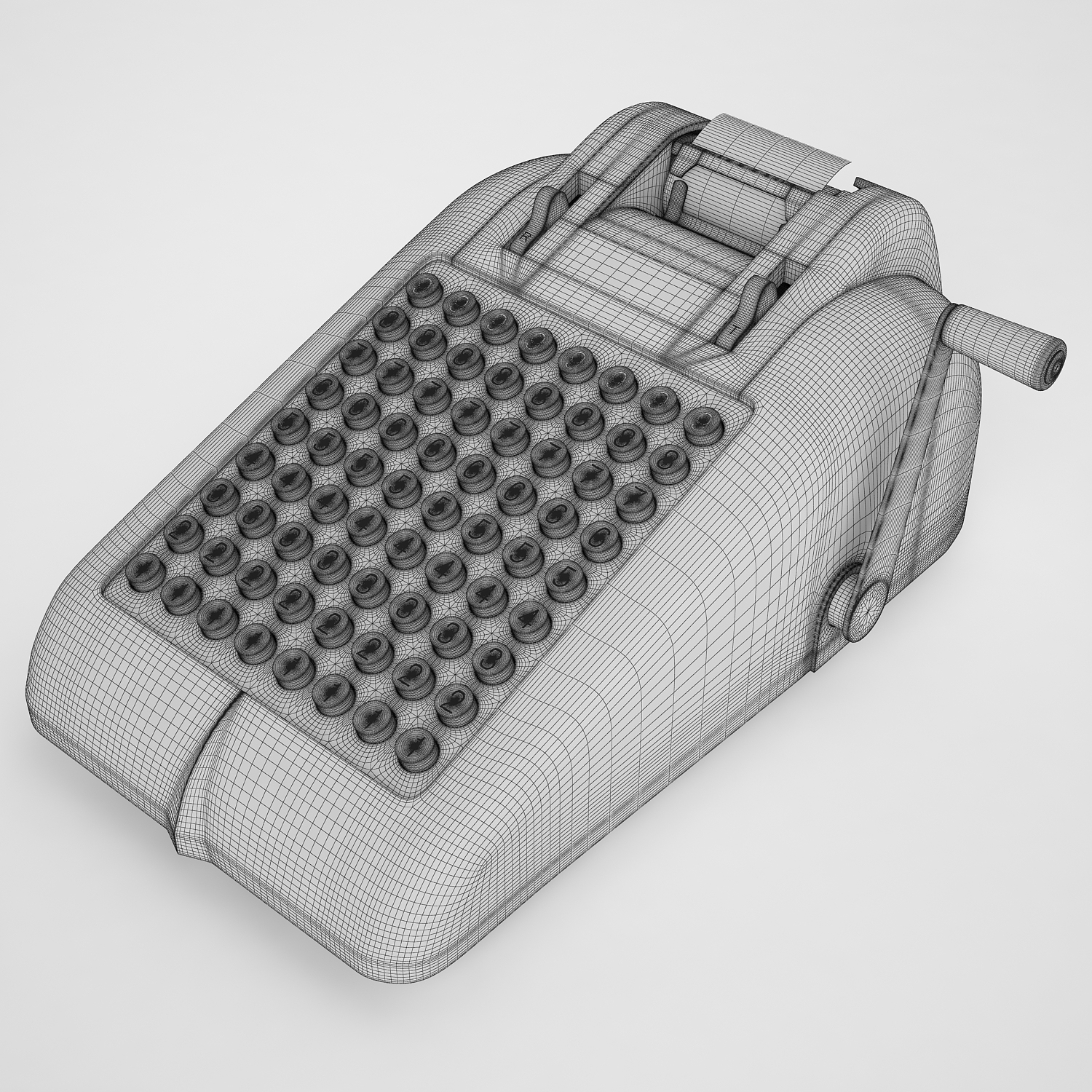 3D retro adding machine model - TurboSquid 1236832
