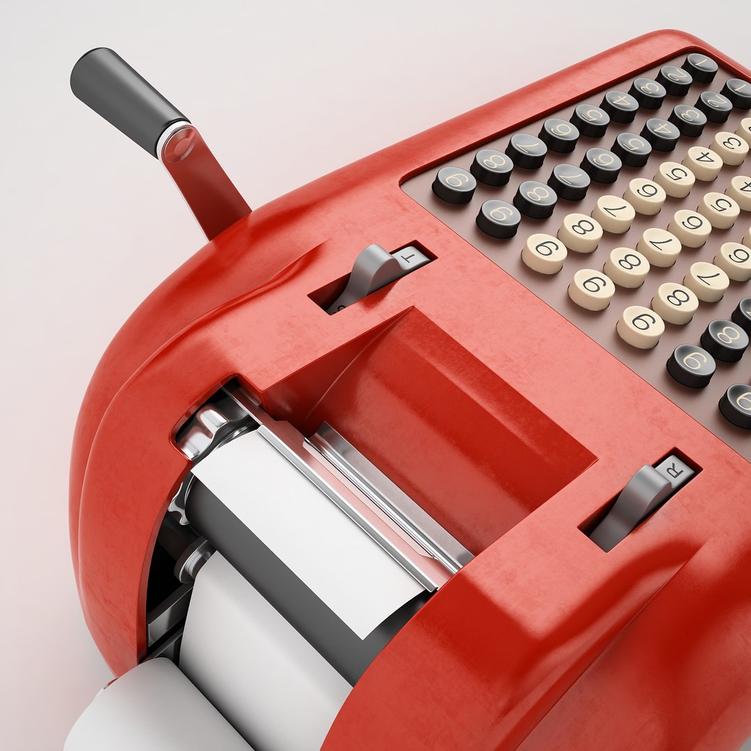 3D Retro Adding Machine Model - TurboSquid 1236832