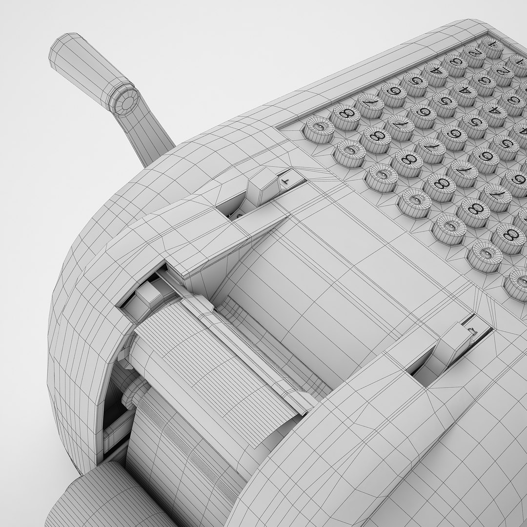 3D Retro Adding Machine Model - TurboSquid 1236832