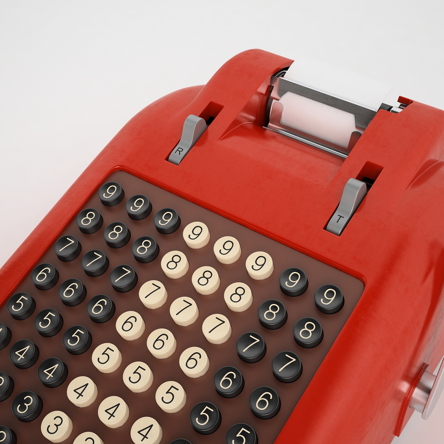 3D retro adding machine model - TurboSquid 1236832