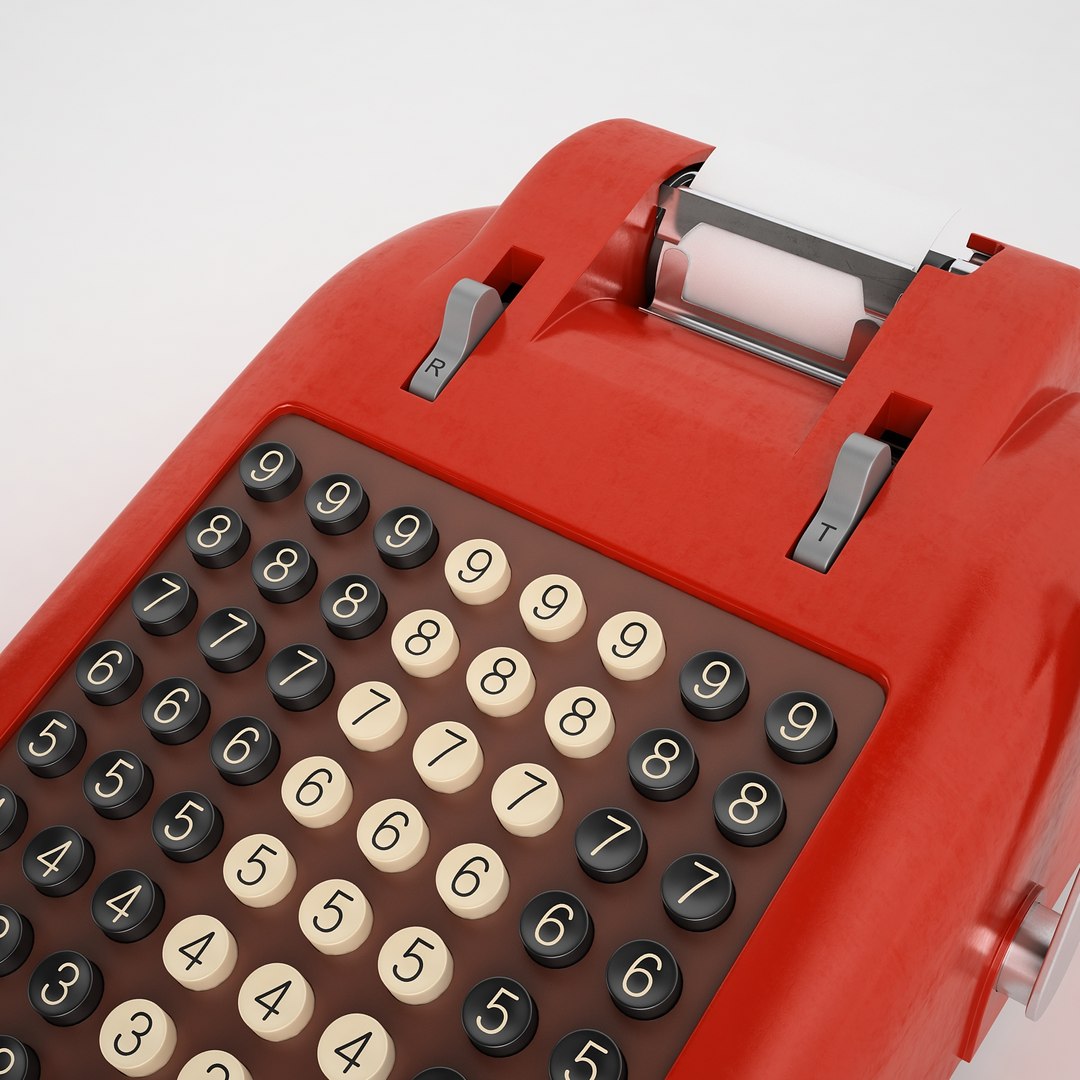 3D Retro Adding Machine Model - TurboSquid 1236832