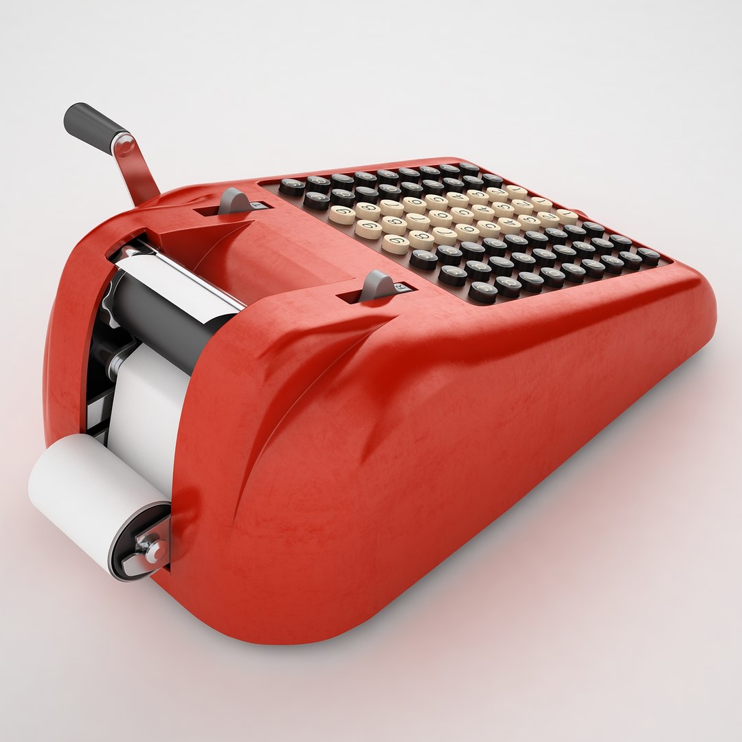 3D Retro Adding Machine Model - TurboSquid 1236832