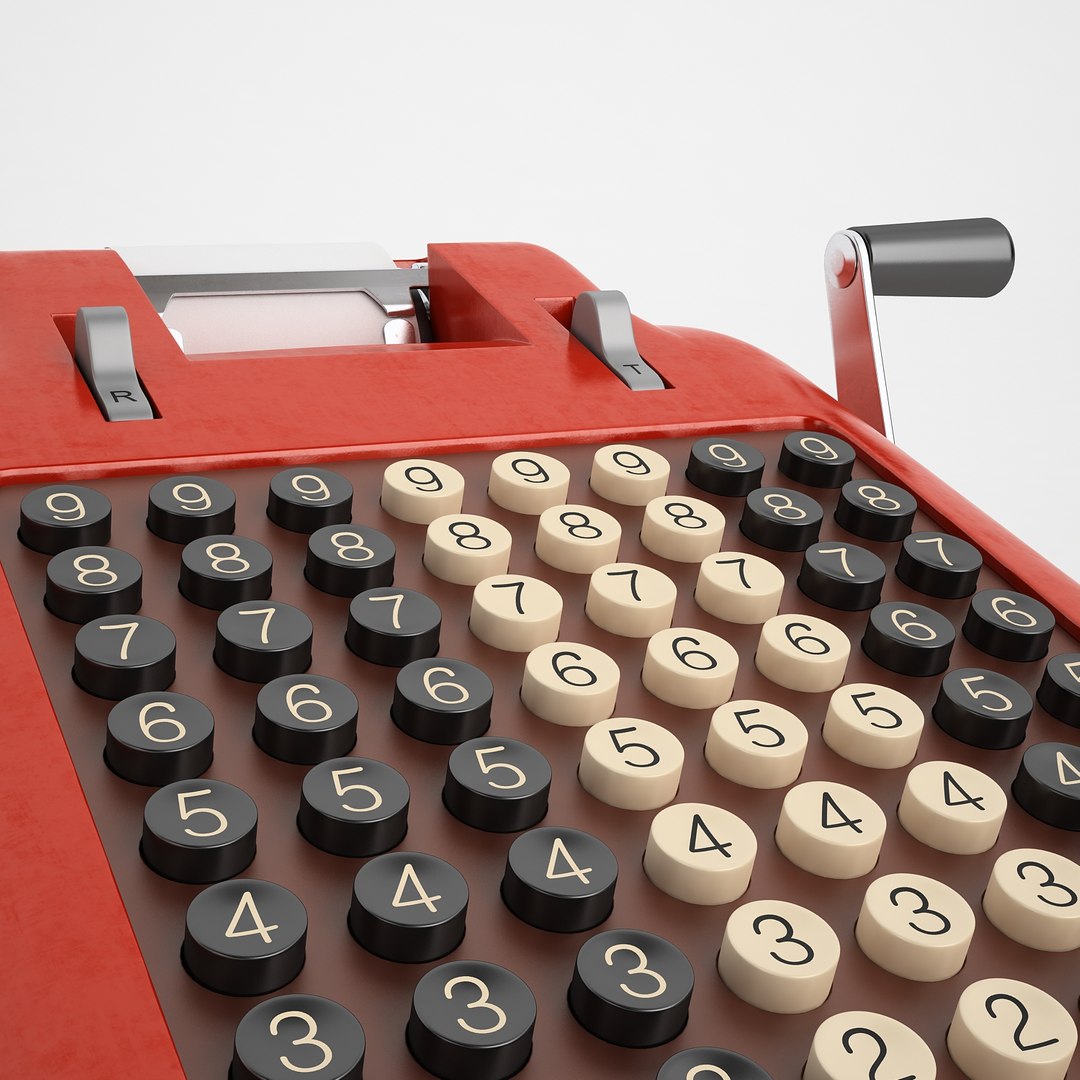 3D Retro Adding Machine Model - TurboSquid 1236832