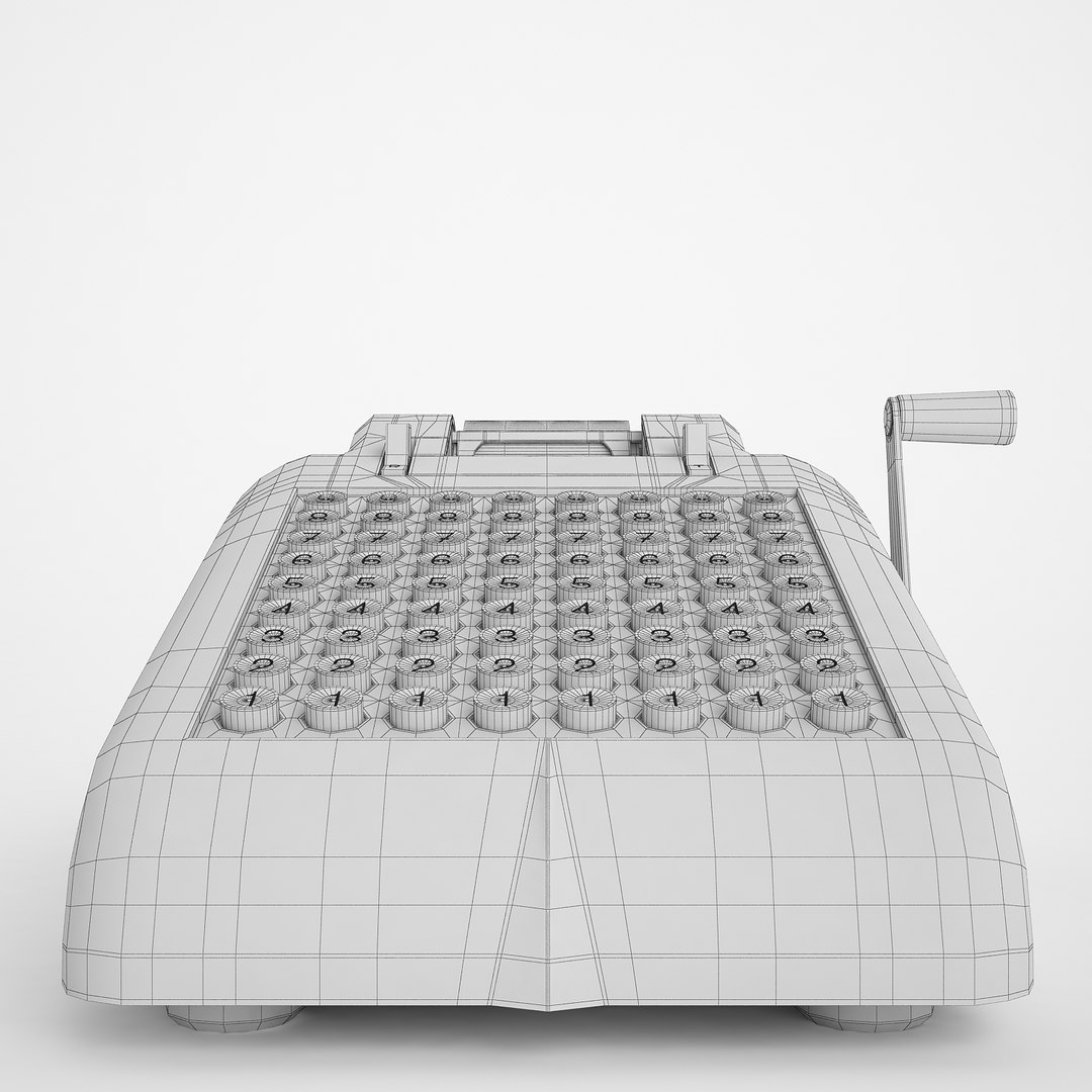 3D Retro Adding Machine Model - TurboSquid 1236832