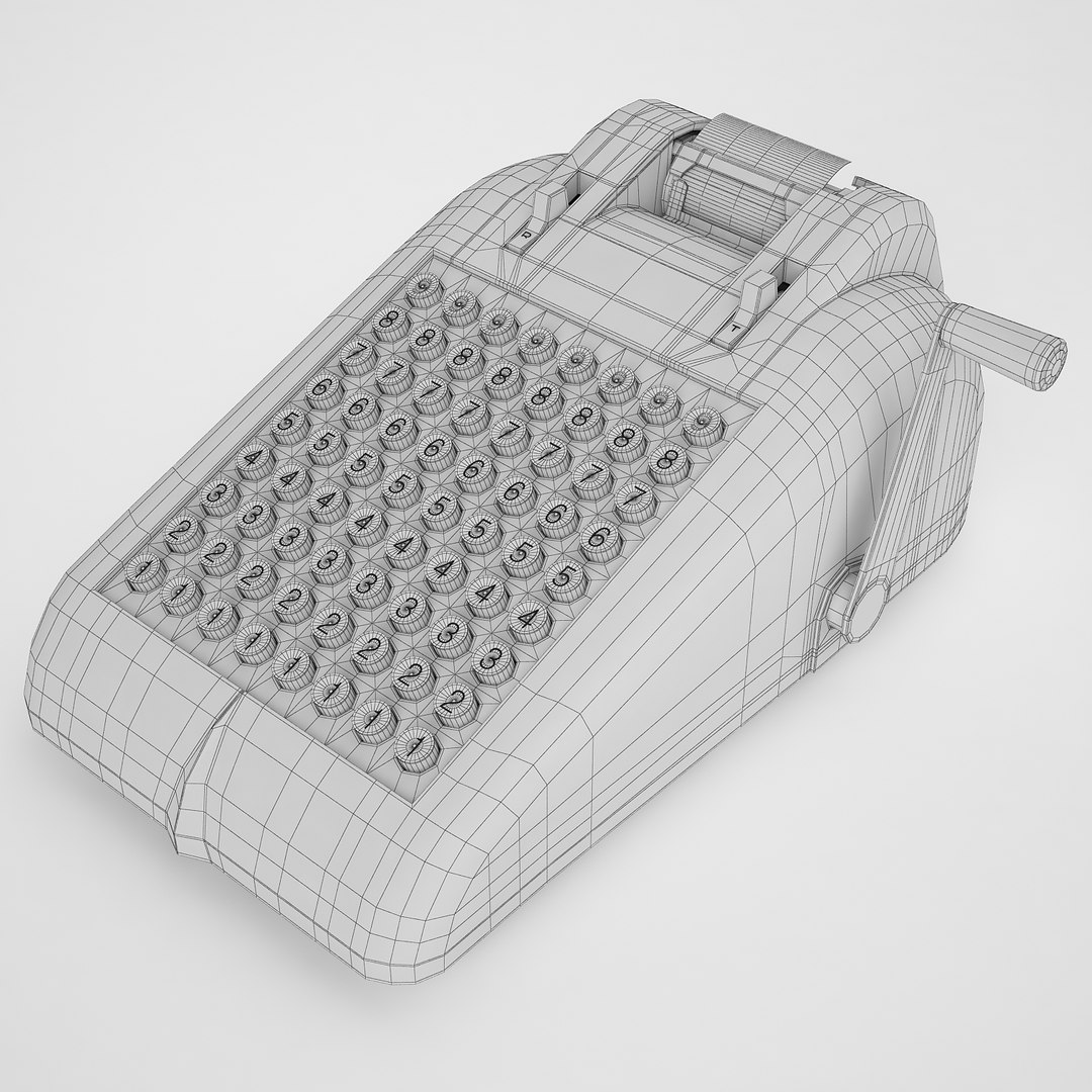 3D Retro Adding Machine Model - TurboSquid 1236832
