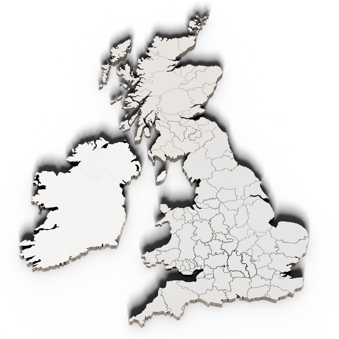 3D Model UNITED KINGDOM MAP LAYOUTS - TurboSquid 1835351