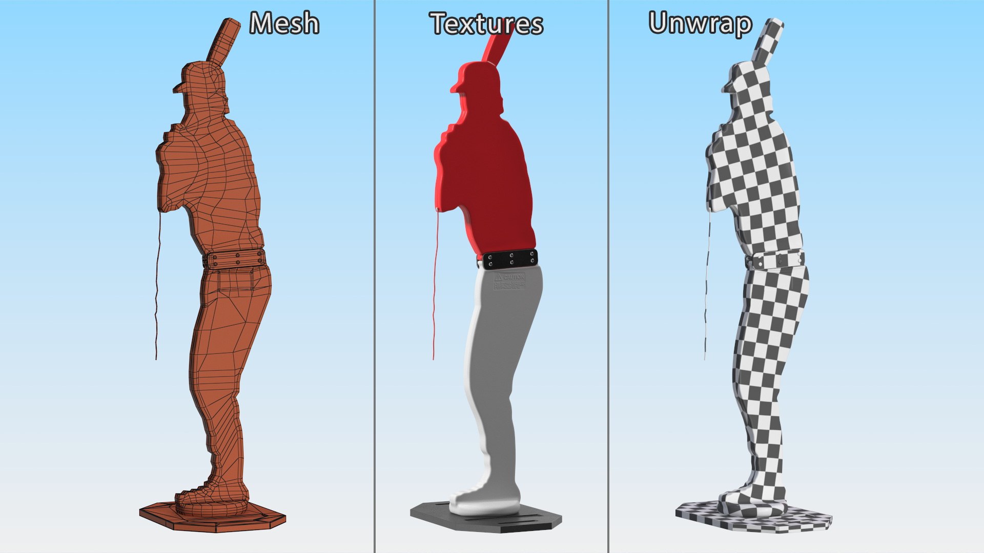 3D Baseball Pitching Dummy Red - TurboSquid 2244944