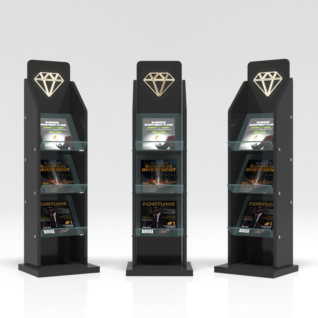 Free 3D Brochure Rack - TurboSquid 2333931