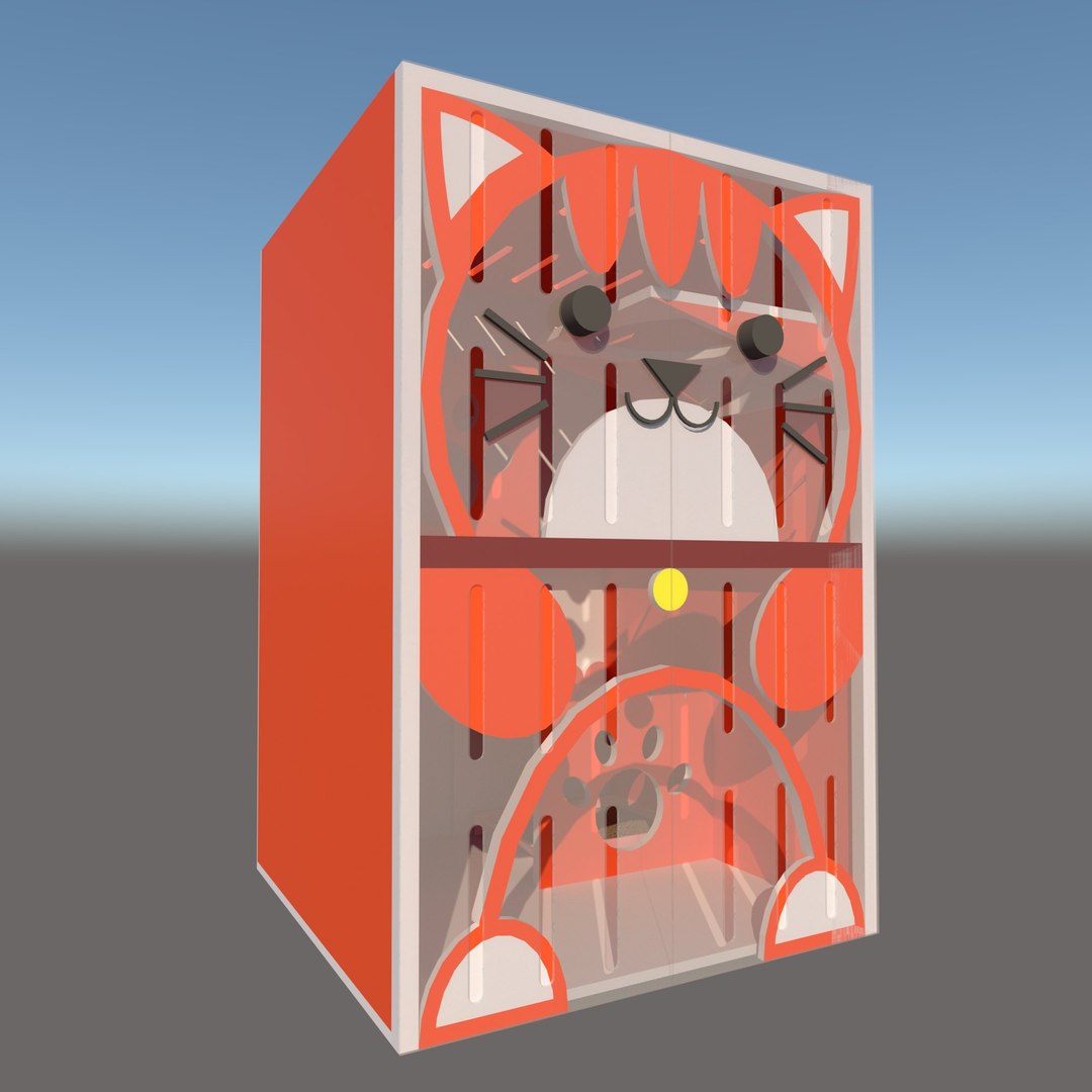 Orange Cat House 3D Model 3D Model - TurboSquid 2373931