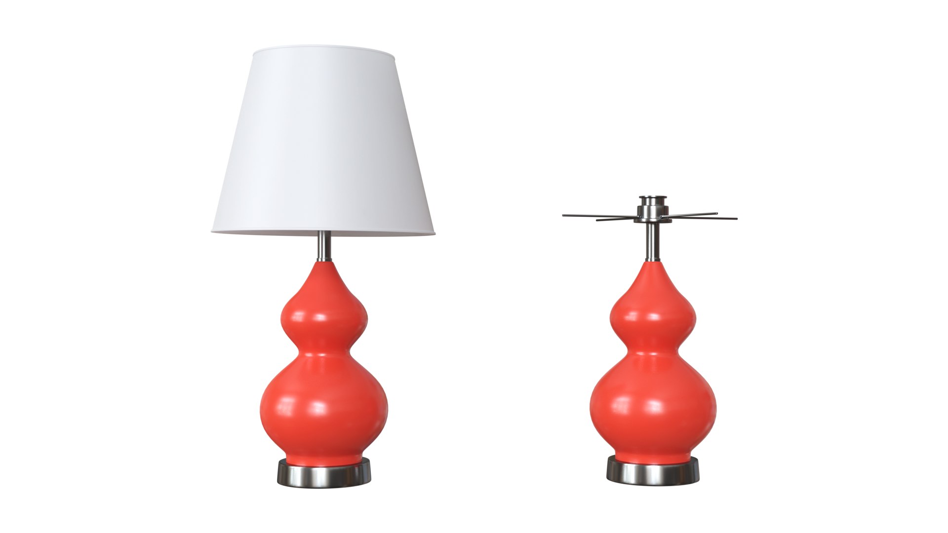 Two Decorative Red Lamps 3D Model 3D - TurboSquid 2082793