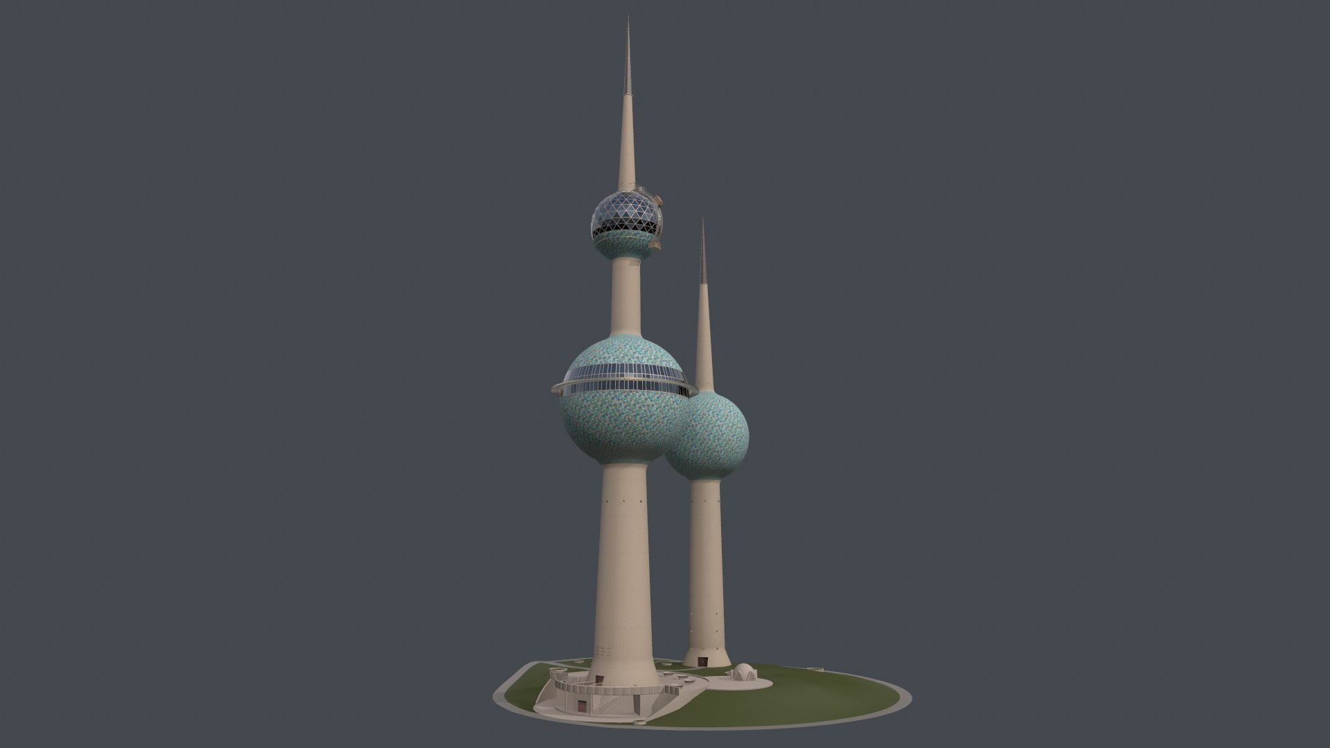 3D Kuwait Towers - TurboSquid 1917137