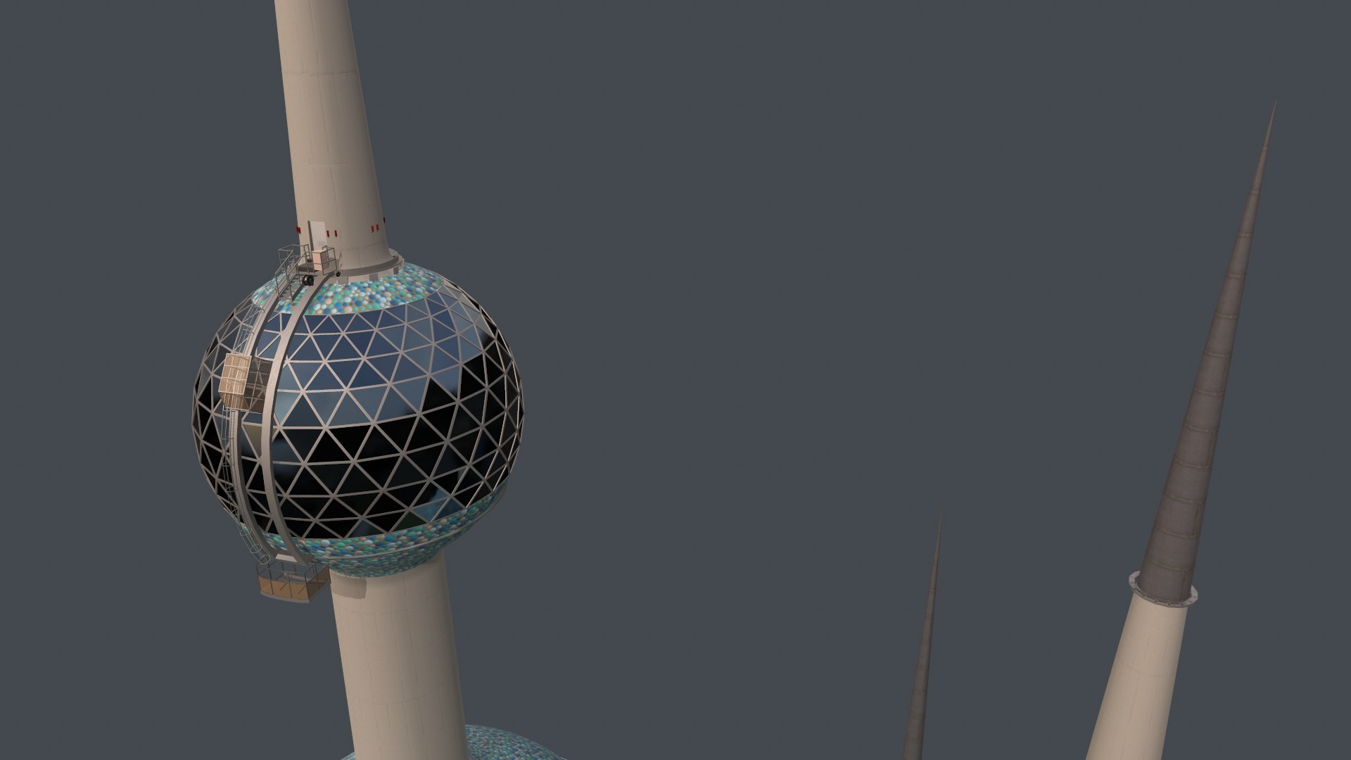 3D Kuwait Towers - TurboSquid 1917137