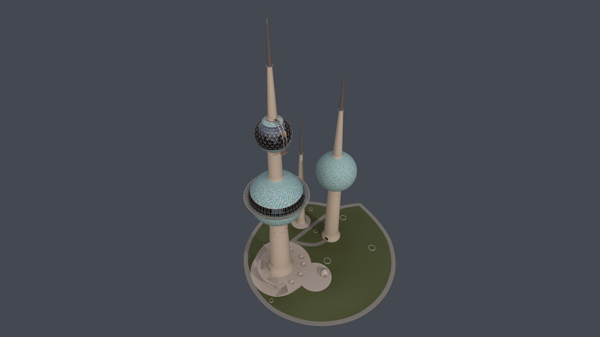 3D Kuwait Towers - TurboSquid 1917137