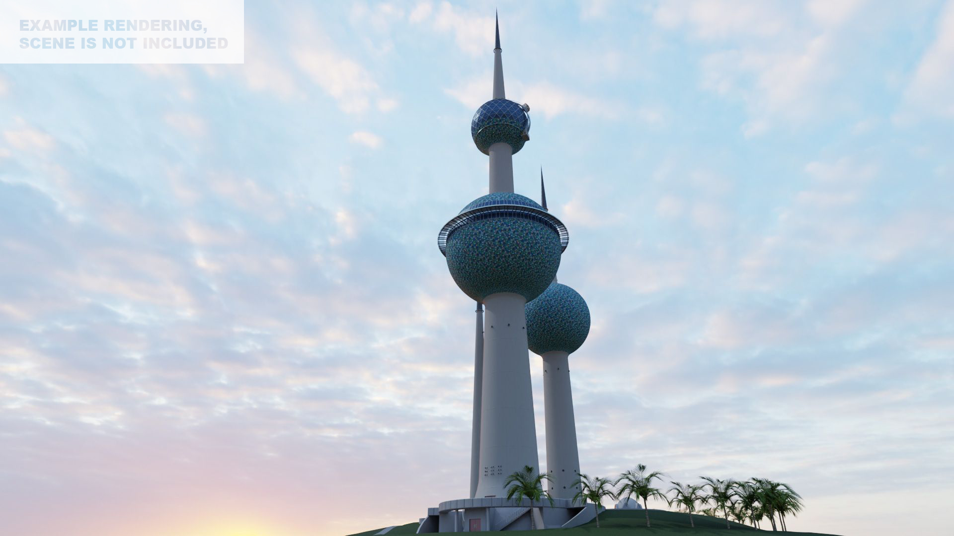 modelo 3d Torres de Kuwait - TurboSquid 1917137