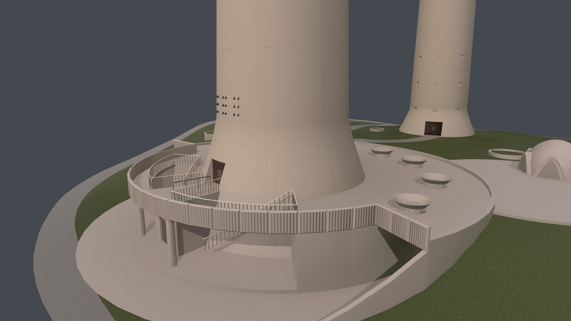 3D Kuwait Towers - TurboSquid 1917137