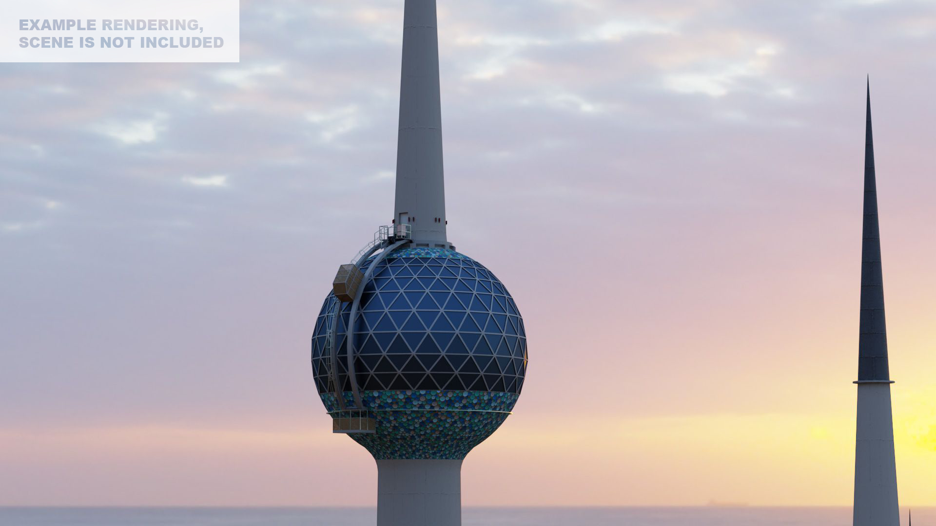 modelo 3d Torres de Kuwait - TurboSquid 1917137